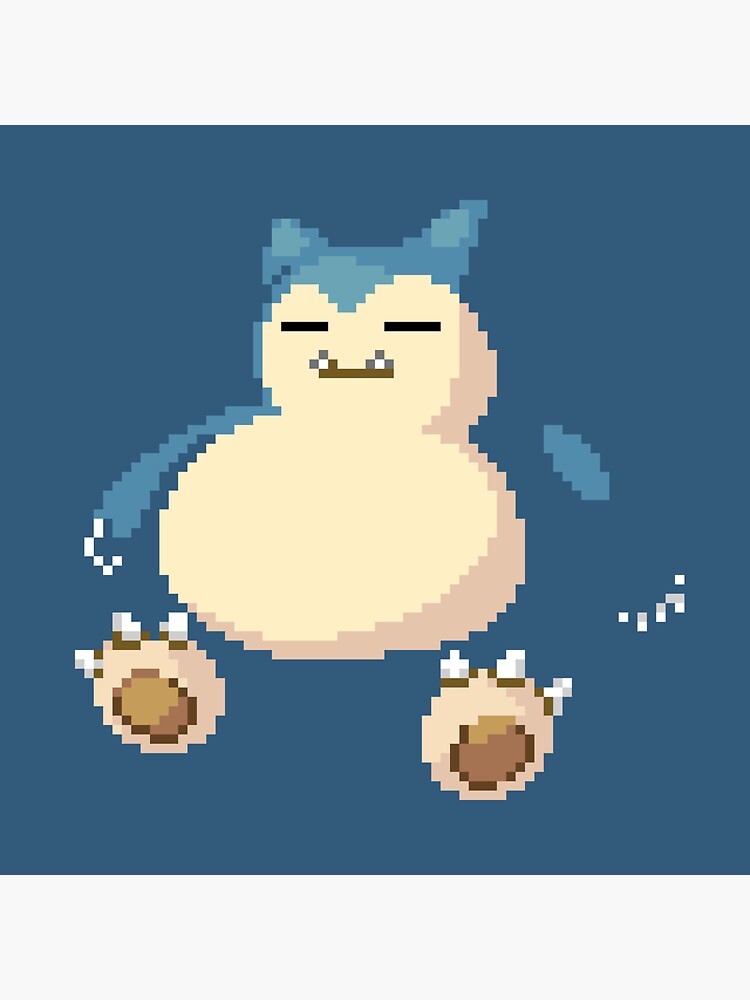"Snorlax pixel art" Sticker for Sale by BigBepisBois | Redbubble