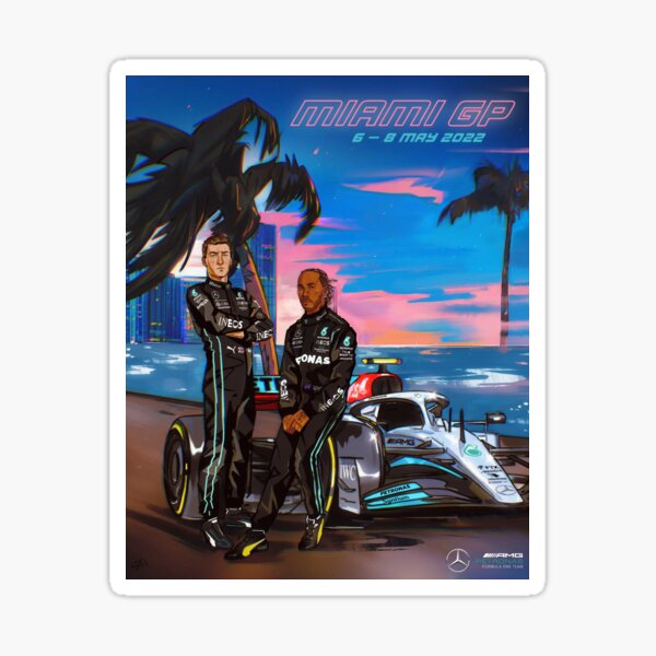 "Miami GP" Sticker for Sale by kathiamiranda | Redbubble