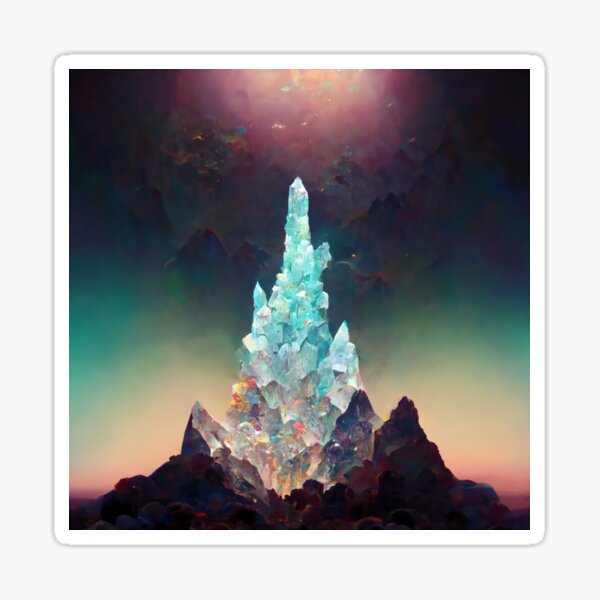 "Crystal Mount Olympus " Sticker for Sale by TheDreamEffect | Redbubble