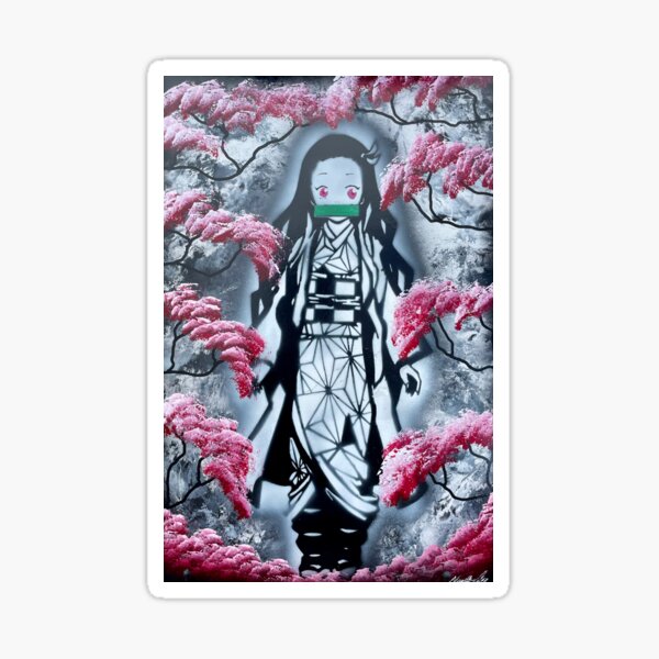 "Nezuko Demon Slayer inspired fan art" Sticker for Sale by ...