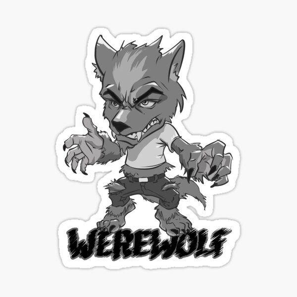 "CHIBI WEREWOLF" Sticker for Sale by 6BComics | Redbubble