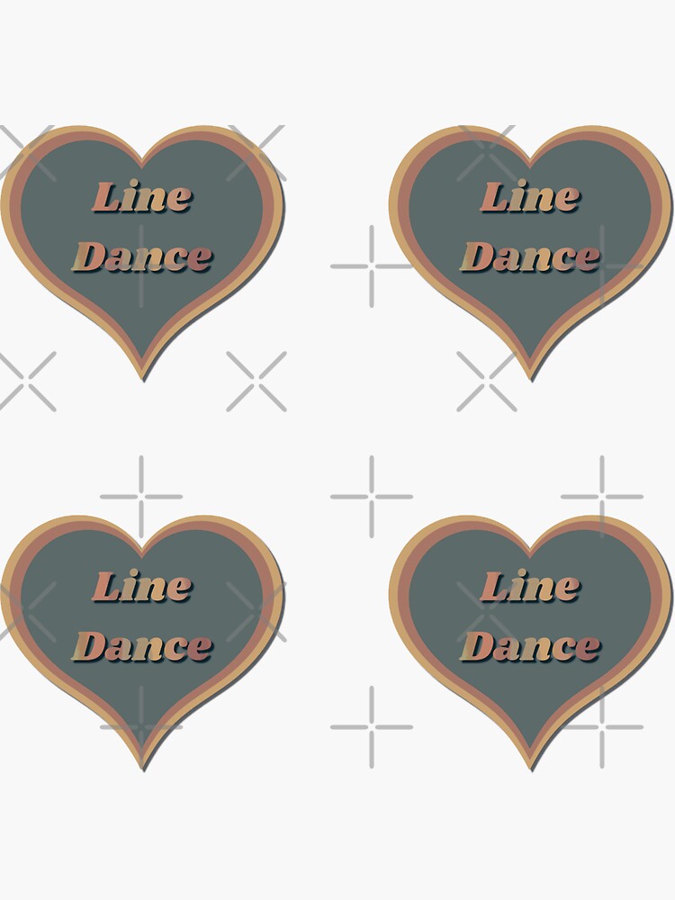 "Sticker sheet line dance heart, line dance" Sticker for Sale by ...