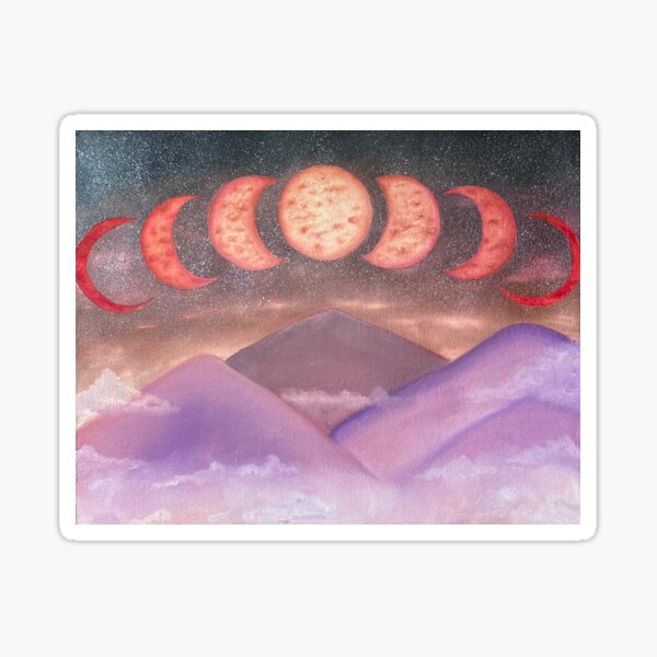 "Blood Moon phases- multimedia" Sticker for Sale by trinityesque ...