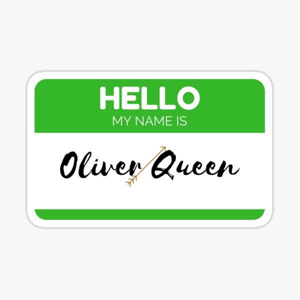 "Hello, My Name is Oliver" Sticker by ADhesiveDesigns | Redbubble