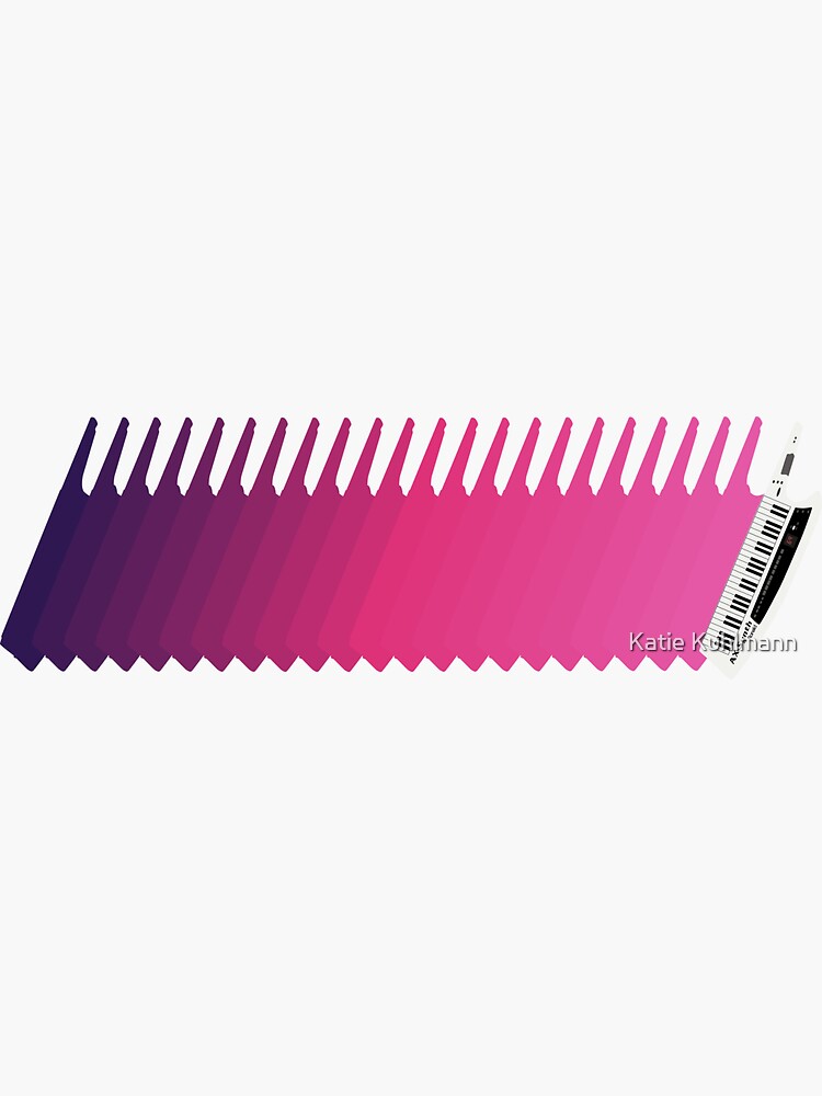 "Keytar Rainbow" Sticker for Sale by HiyaImKatie | Redbubble