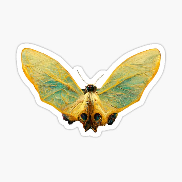 "Space Moth Effect Vintage Poster" Sticker for Sale by ArcadeVault ...