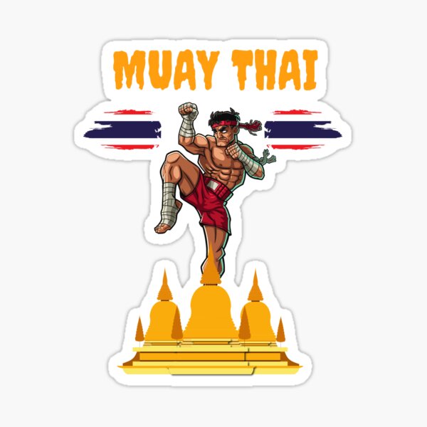 "Muay Thai" Sticker for Sale by Shamboogie | Redbubble