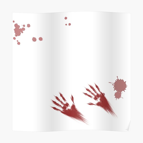 "Spooky Halloween Bloody Hand Prints Stains" Poster for Sale by ...