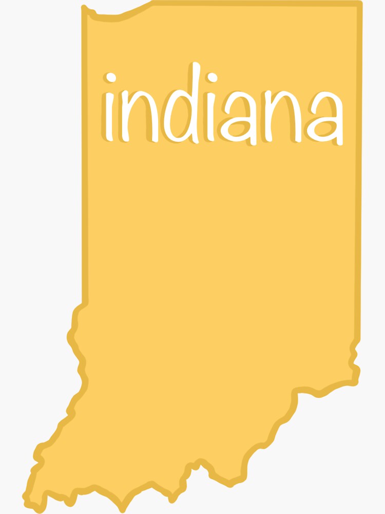 "Simple Indiana Outline" Sticker for Sale by gardenherb | Redbubble