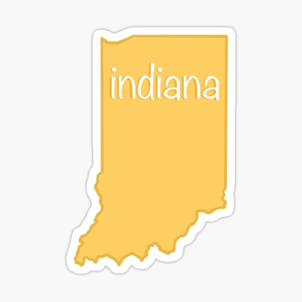 "Simple Indiana Outline" Sticker for Sale by gardenherb | Redbubble