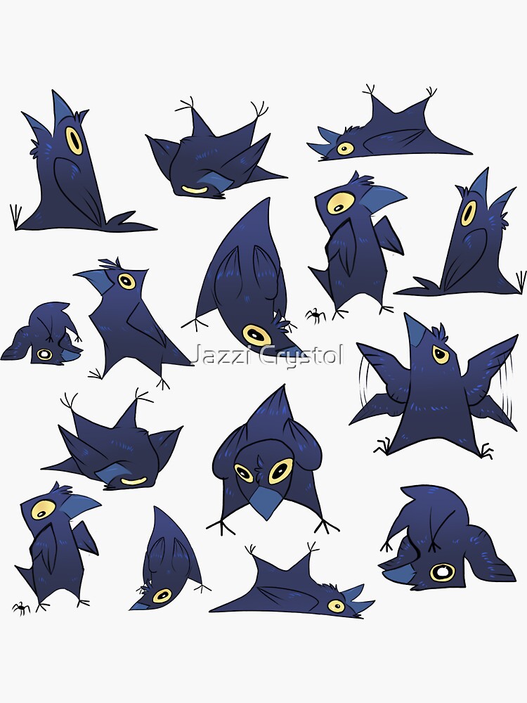 "Stupid Corvid" Sticker for Sale by Shadow-Crystol | Redbubble