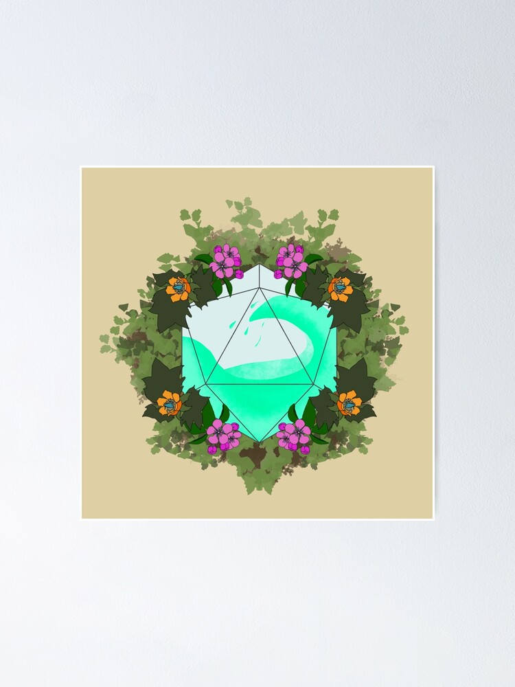 "D20 Cyan Potion Sticker" Poster for Sale by KopoArtyStuff | Redbubble