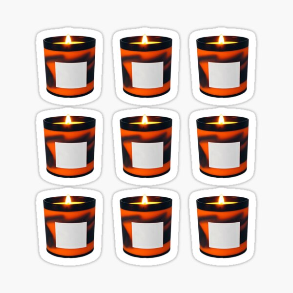 "Halloween Candle Name Tag, Label, ID Pack" Sticker for Sale by ...