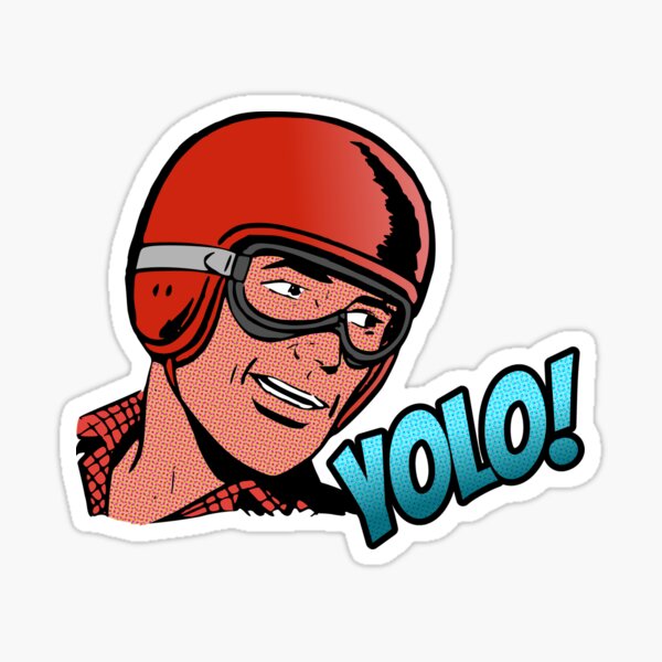"YOLO Vintage Comic Stuntman" Sticker for Sale by sheatherley | Redbubble
