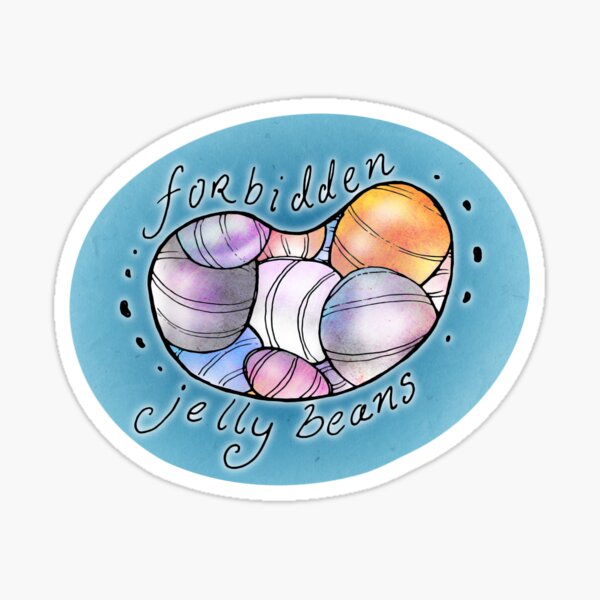 "Forbidden Jelly Beans" Sticker for Sale by flamepointart | Redbubble