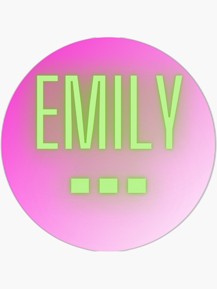 "Emily Name / Art design " Sticker for Sale by Constructive27 | Redbubble
