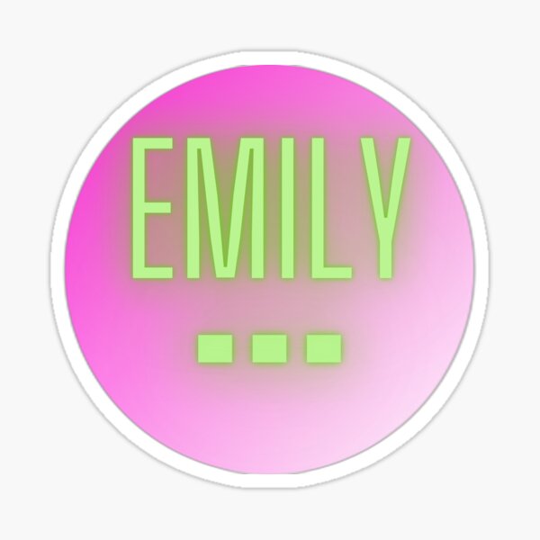 "Emily Name / Art design " Sticker for Sale by Constructive27 | Redbubble