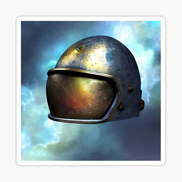 "Knight Helmet in Outer Space" Sticker for Sale by MythicModern | Redbubble