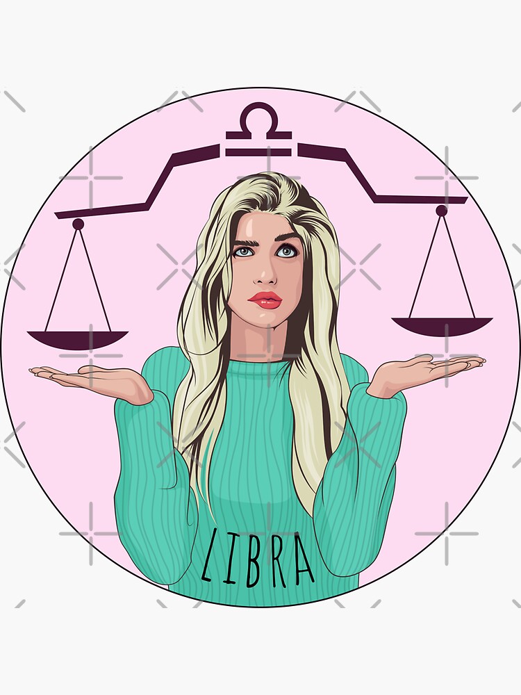 "Libra. Zodiac sign libra girl" Sticker for Sale by alik7 | Redbubble