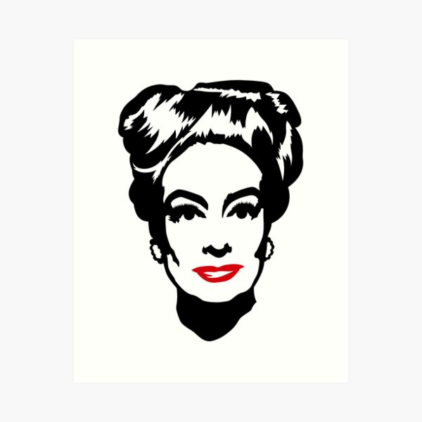 Joan Crawford Mommie Dearest Inspired Illustration, No Wire
