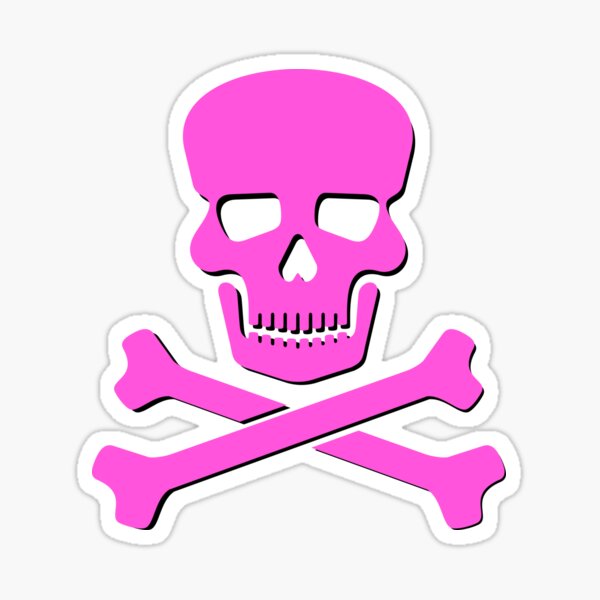 "Pink Skull Halloween " Sticker for Sale by Mood-Board | Redbubble
