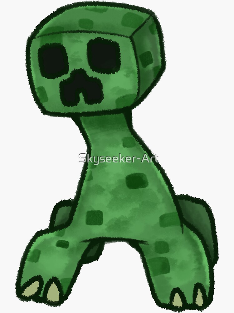 "Minecraft Creeper" Sticker for Sale by Skyseeker-Art | Redbubble