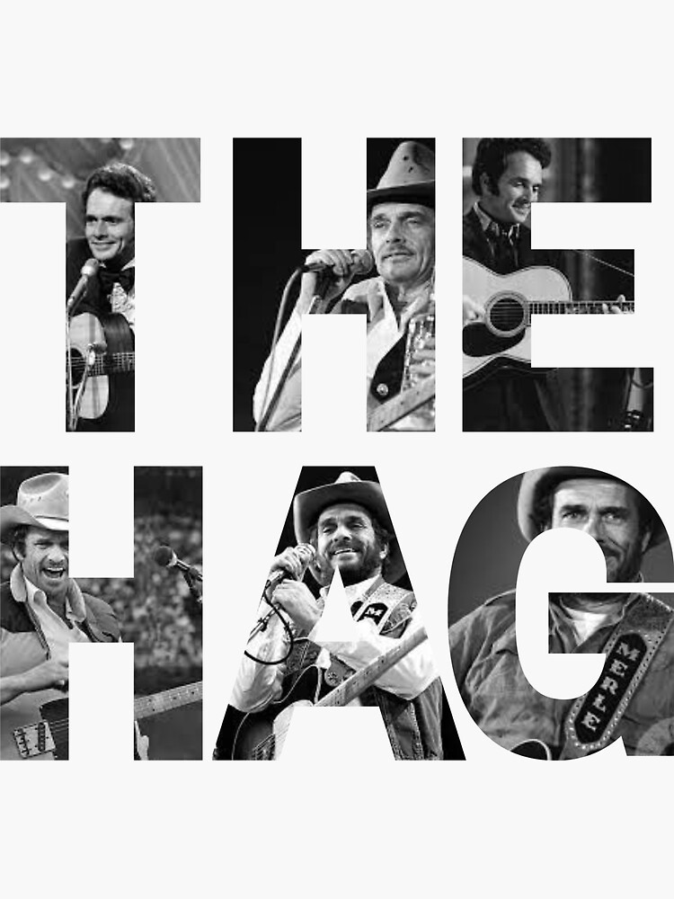 "Merle Haggard "The Hag"" Sticker for Sale by gracielancaster | Redbubble