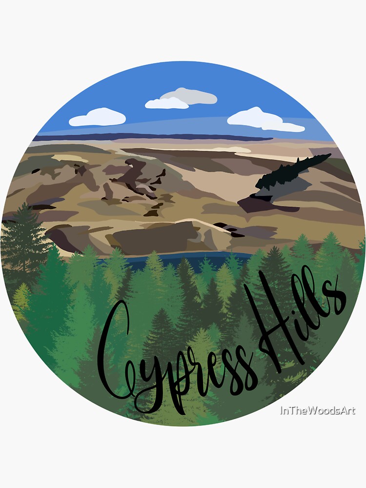"Cypress Hills Provincial Park " Sticker for Sale by InTheWoodsArt ...