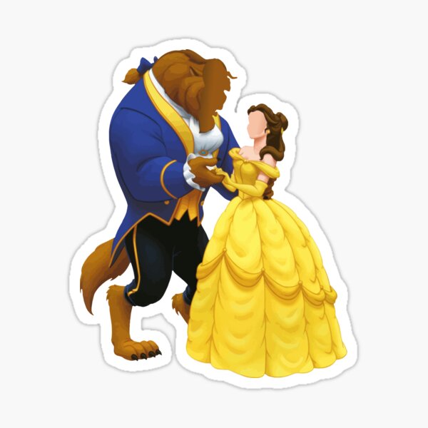 "Beauty and The Beast" Sticker for Sale by WesBlue | Redbubble