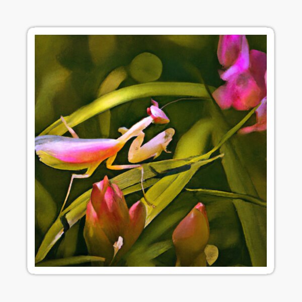 "Orchid Mantis" Sticker for Sale by Jakofallspaydes | Redbubble