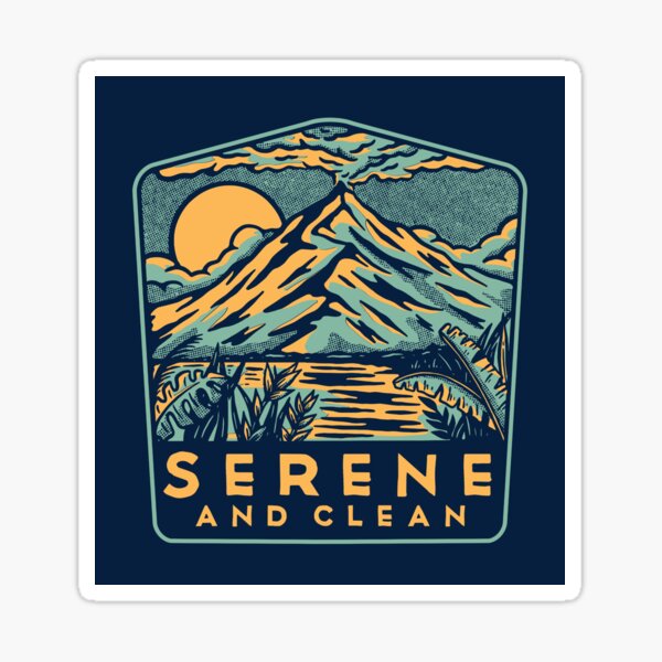 "Serene and Clean AA NA Recovery " Sticker for Sale by AmendApparel ...