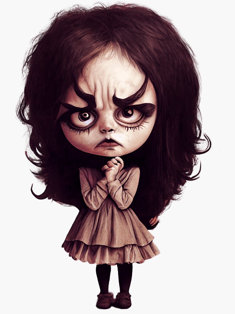 "Angry Little Girl" Sticker for Sale by Pinebble | Redbubble