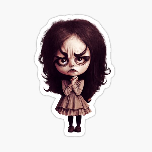 "Angry Little Girl" Sticker for Sale by Pinebble | Redbubble