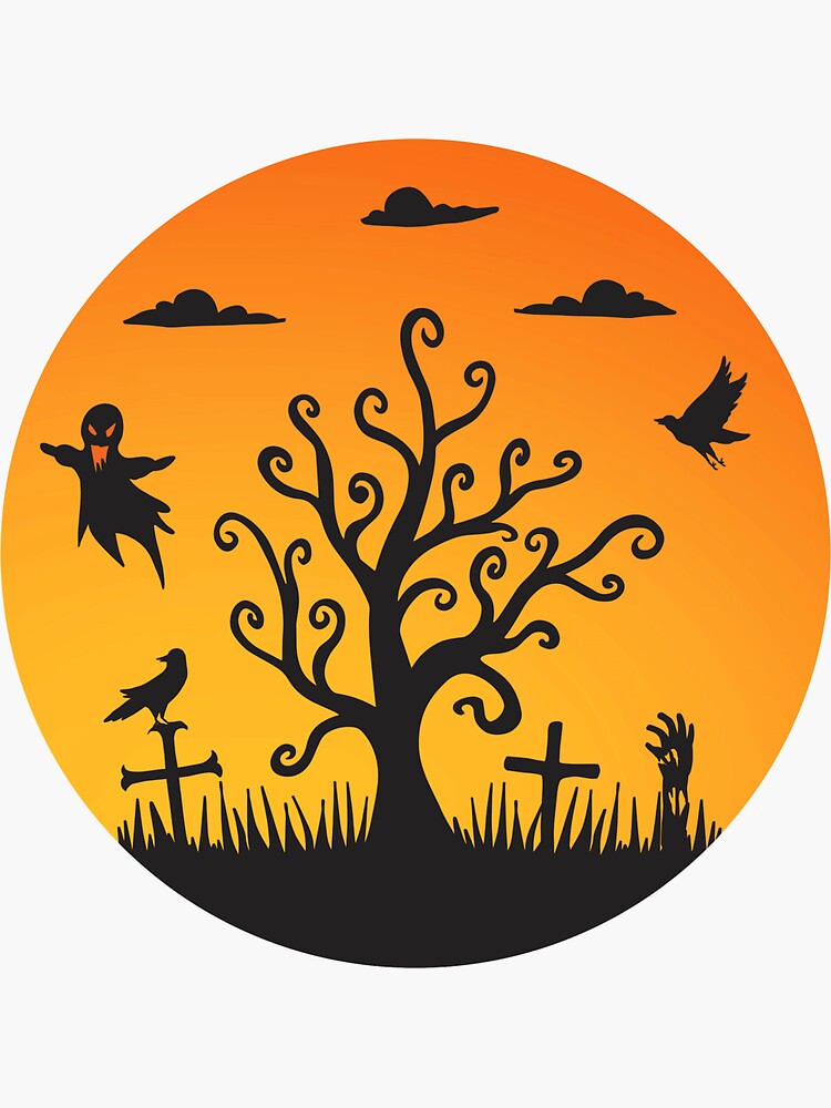 "halloween castle bat" Sticker for Sale by Cmandos | Redbubble