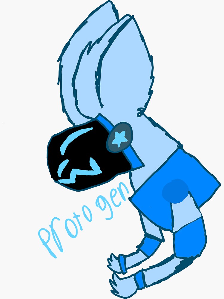"Cute little protogen dude" Sticker for Sale by GreenleafForest | Redbubble