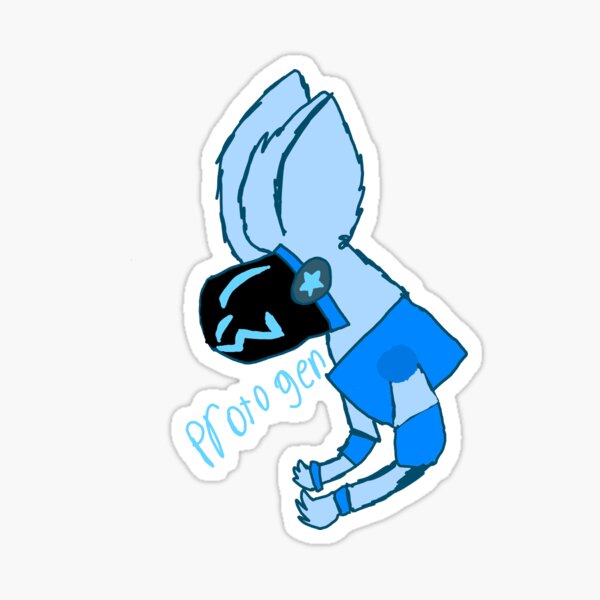 "Cute little protogen dude" Sticker for Sale by GreenleafForest | Redbubble