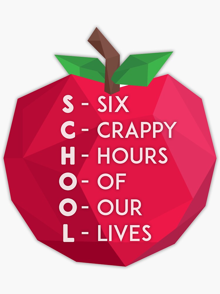 "SCHOOL ACRONYM - School Jokes For Kids" Sticker for Sale by ...