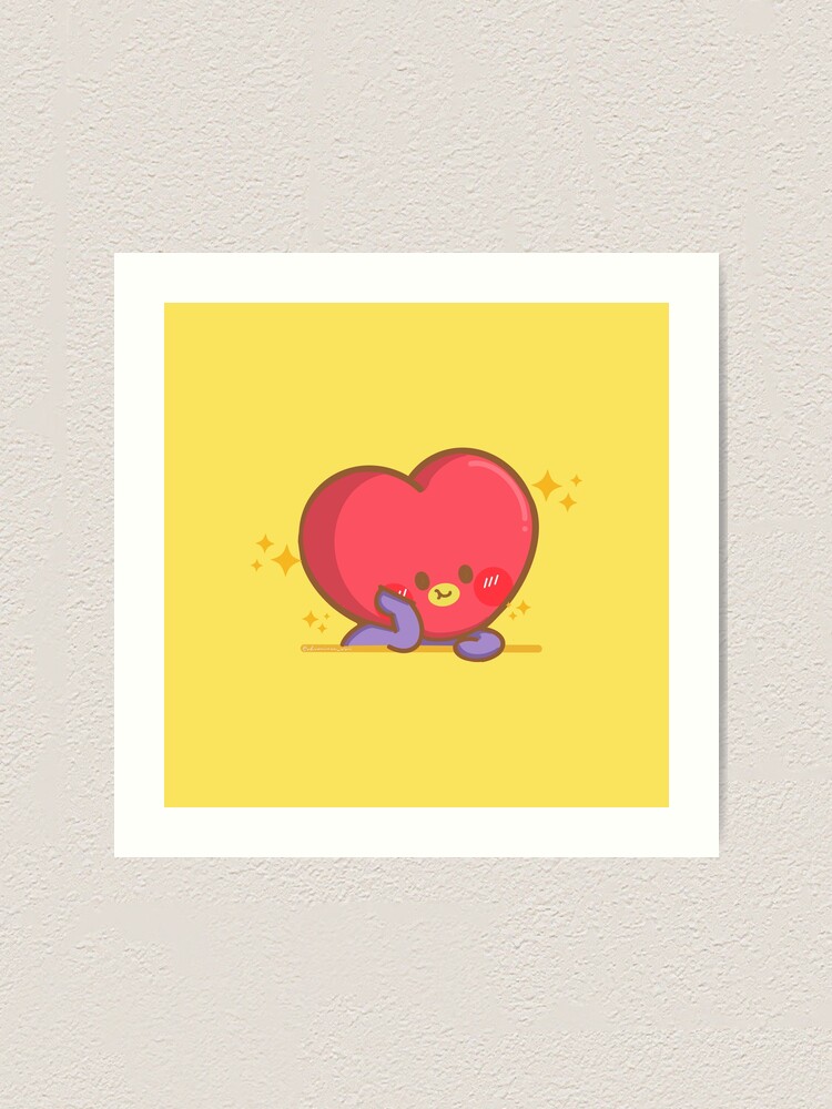 "Cute BTS BT21 character Tata in NY Taehyung V bias stan" Art Print for ...