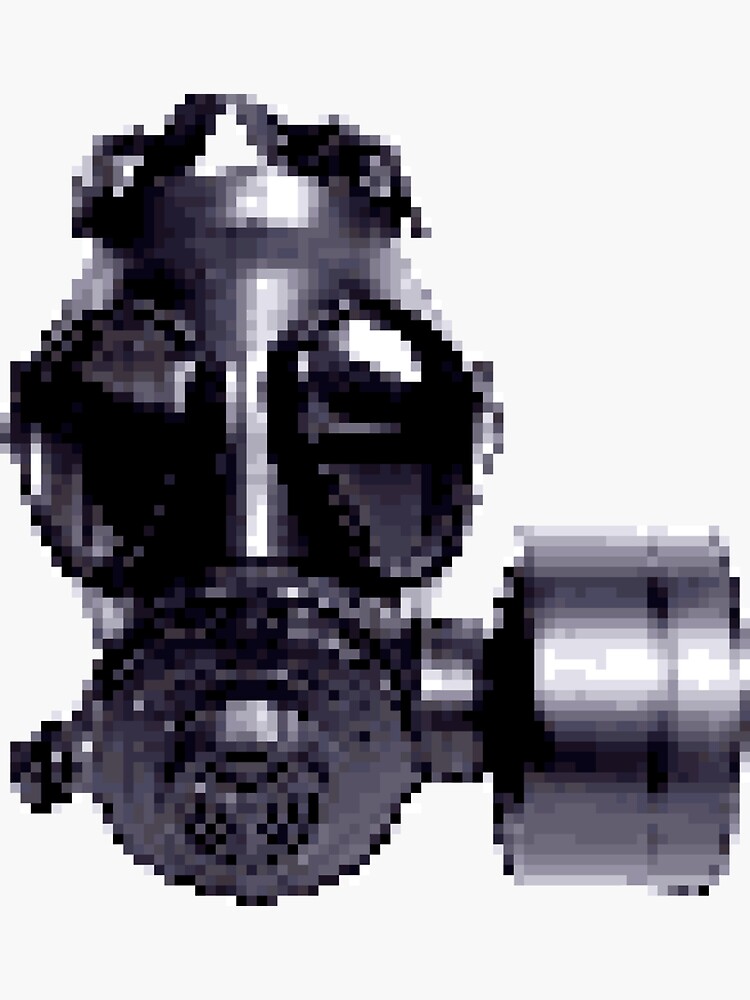 "Pixel Gas Mask" Sticker for Sale by Lacking | Redbubble