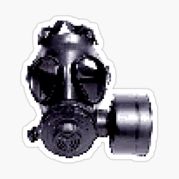 "Pixel Gas Mask" Sticker for Sale by Lacking | Redbubble