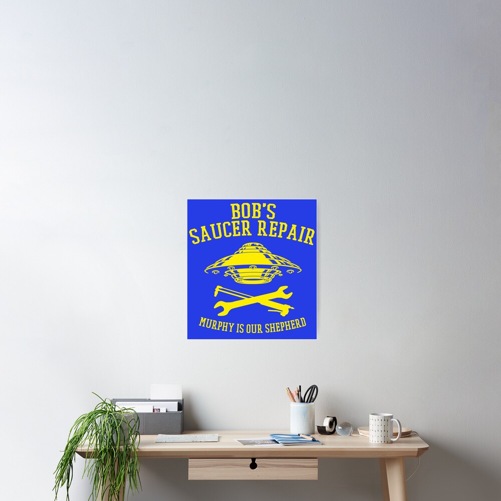 "BSR yellow logo" Poster for Sale by BobSaucerRepair | Redbubble