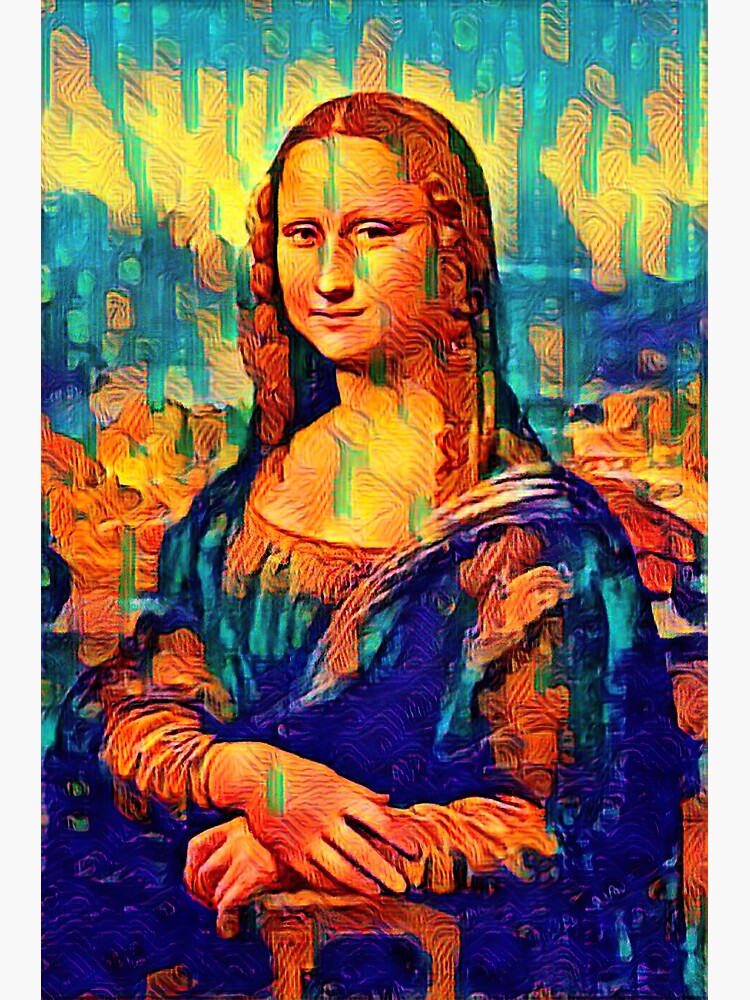 ""Mona Lisa (50)" an iconic Renaissance painting reimagined." Sticker ...