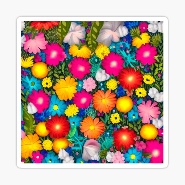 "Beautiful Flowers" Sticker for Sale by IlluminatedPage | Redbubble