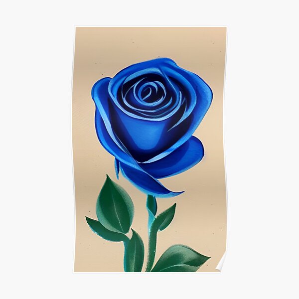 "Simple Single Blue Rose" Poster for Sale by AstraLowelle | Redbubble