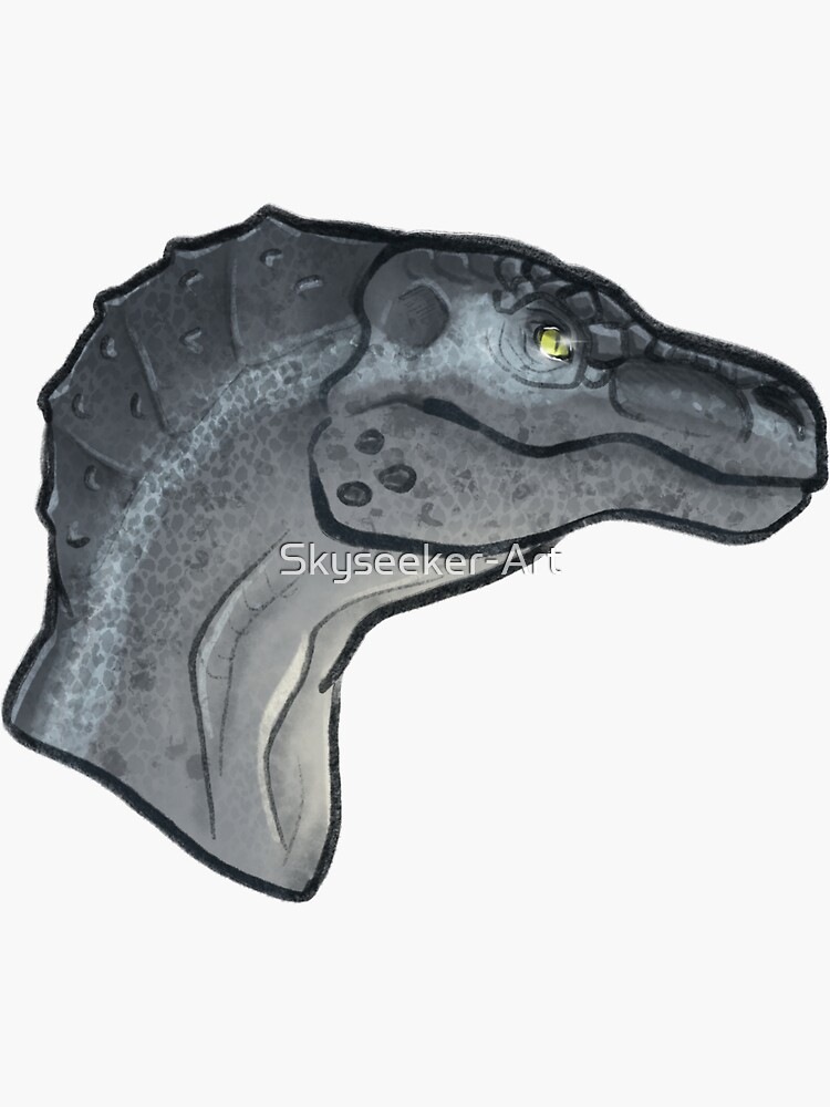 "Grey Velociraptor" Sticker for Sale by Skyseeker-Art | Redbubble