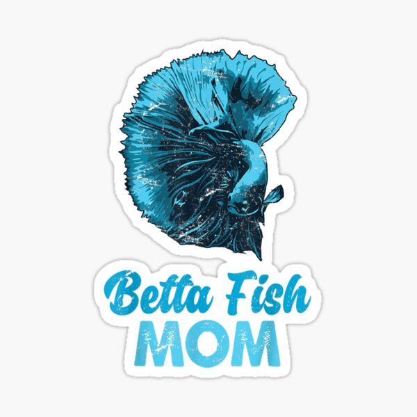 "blue betta fish mom fighting fish" Sticker for Sale by herzicodamap ...