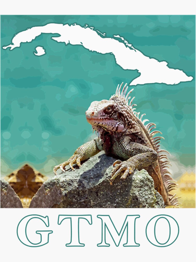 Pegatina «GTMO Leguan NAS Bahía de Guantánamo Cuba» de ALAJOS-SHOP | Redbubble