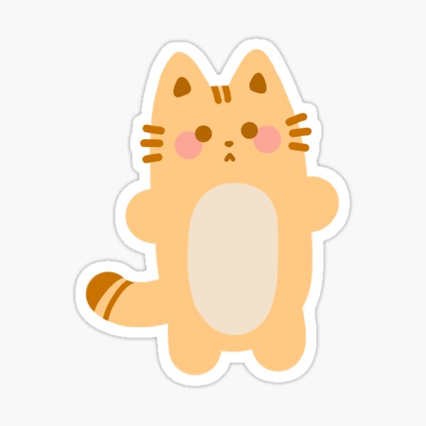 "cute chibi ginger cat" Sticker for Sale by chocoi | Redbubble