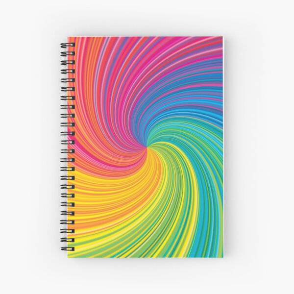 "Vortex Whirlpool Swirling Rainbow" Spiral Notebook for Sale by ...
