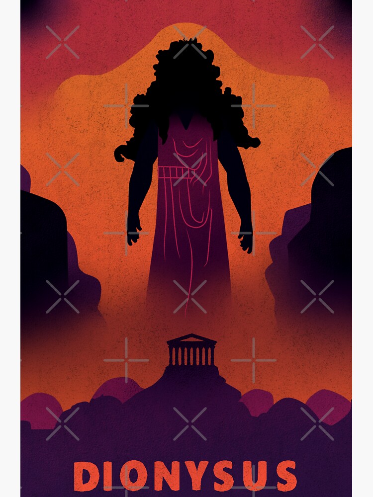 "Dionysus Movie Poster" Sticker for Sale by ClownManArtwork | Redbubble